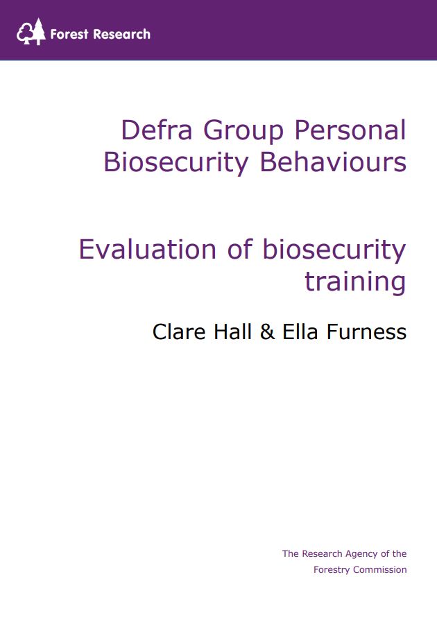 Defra Group Personal Biosecurity Behaviours: Evaluation of Biosecurity ...